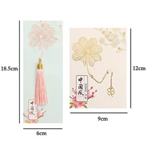 maxgoods Chinese Style New Tassel Rose Gold Stationery Apricot Leaf(5)