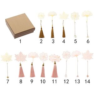 maxgoods Chinese Style New Tassel Rose Gold Stationery Apricot Leaf(5)