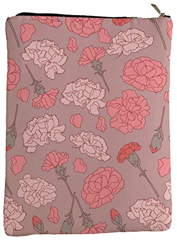 Carnation Book Sleeve - Book Cover for Hardcover and Paperback - Book Lover Gift - Notebooks and Pens Not Included