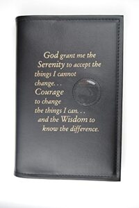 culver enterprises narcotics anonymous na basic text (6th ed) book cover serenity prayer & medallion holder black