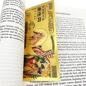 YJacuing Anime Saint Seiya Gold Coated Banknote, Limited Edition Collectible Bill Bookmark (5 PCS Collection)