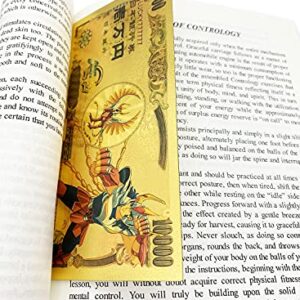 YJacuing Anime Saint Seiya Gold Coated Banknote, Limited Edition Collectible Bill Bookmark (5 PCS Collection)