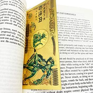 YJacuing Anime Saint Seiya Gold Coated Banknote, Limited Edition Collectible Bill Bookmark (5 PCS Collection)