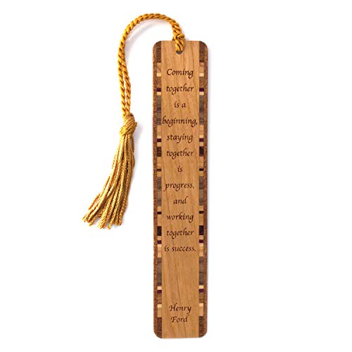 Quote About Success - Engraved Wooden Bookmark - Also Available with Personalization - Made in USA