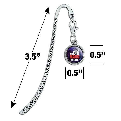 The Big Bang Theory Logo Metal Bookmark Page Marker with Charm