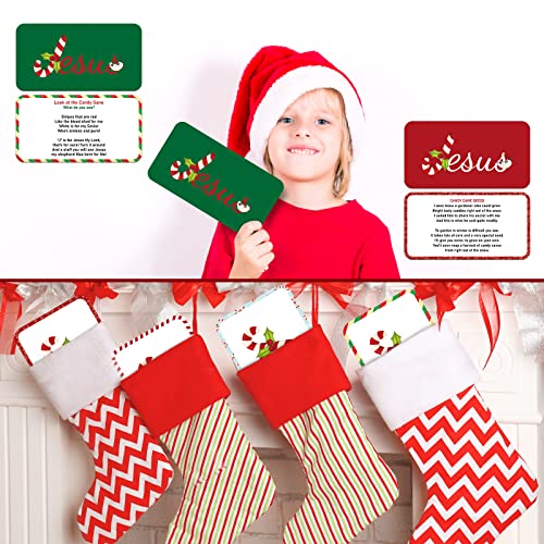 100 Count Christmas Bookmarks The Legend of The Candy Cane Christmas Bookmarks Scripture Candy Bookmarks Jesus Our Shepherd Religious Bookmarks for Kids Christmas Stocking Party Favor