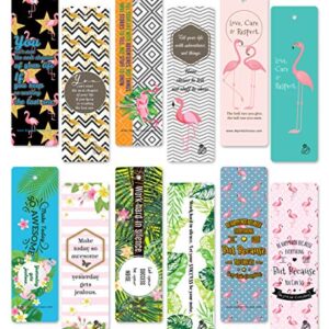 On Sales! Flamingo Bookmarks 60 pcs. Free Beauty E-Book. Encouraging, Inspiration, Unique Design Bookmark. Bookmark Card. Best Thanksgiving, Christmas Gift. Bookmark Bulk