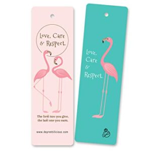 On Sales! Flamingo Bookmarks 60 pcs. Free Beauty E-Book. Encouraging, Inspiration, Unique Design Bookmark. Bookmark Card. Best Thanksgiving, Christmas Gift. Bookmark Bulk