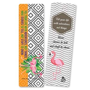 On Sales! Flamingo Bookmarks 60 pcs. Free Beauty E-Book. Encouraging, Inspiration, Unique Design Bookmark. Bookmark Card. Best Thanksgiving, Christmas Gift. Bookmark Bulk