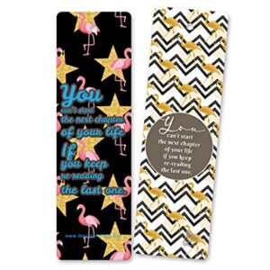 On Sales! Flamingo Bookmarks 60 pcs. Free Beauty E-Book. Encouraging, Inspiration, Unique Design Bookmark. Bookmark Card. Best Thanksgiving, Christmas Gift. Bookmark Bulk