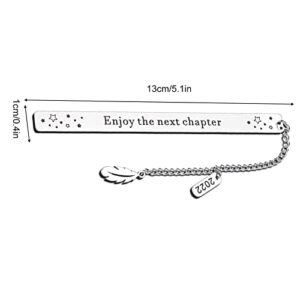 WAITLOVER Enjoy The Next Chapter Bookmark for Book Lovers Coworkers Going Away Leaving of Gifts O6A5 2022 Graduation for Class Gifts