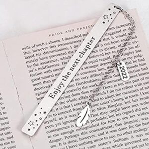 WAITLOVER Enjoy The Next Chapter Bookmark for Book Lovers Coworkers Going Away Leaving of Gifts O6A5 2022 Graduation for Class Gifts