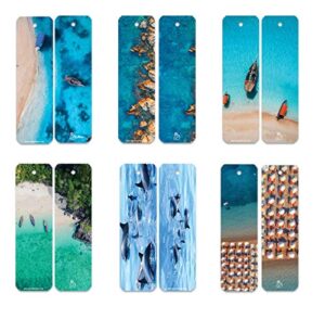 60 pcs ocean design bookmark- inspiration, encouraging, positive, teaching bookmarks bulk.unique gift- (ocean)