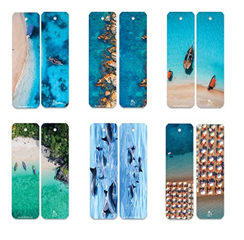 60 pcs Ocean Design Bookmark- Inspiration, Encouraging, Positive, Teaching Bookmarks Bulk.Unique Gift- (Ocean)