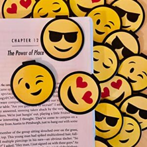 Emoticon Bulk Bookmarks - 36 Bulk Bookmarks for Kids Girl’s Boys- School Student Incentives – Library incentives – Reading Incentives - Party Favor Prizes - Classroom Reading Awards!