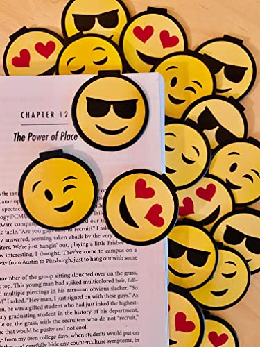 Emoticon Bulk Bookmarks - 36 Bulk Bookmarks for Kids Girl’s Boys- School Student Incentives – Library incentives – Reading Incentives - Party Favor Prizes - Classroom Reading Awards!