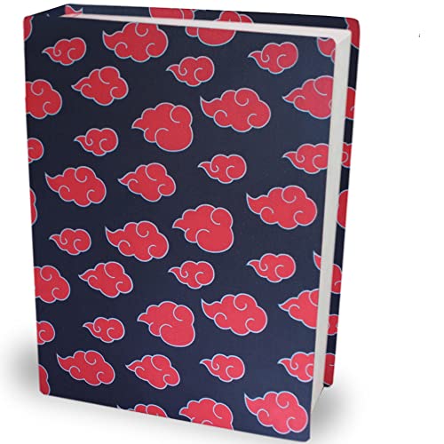 1PK Stretchable Book Cover for Textbooks - Red Cloud Anime Design Book Protector, Textbook Covers for School, Easy Apply Reusable Durable Book Sox (1)