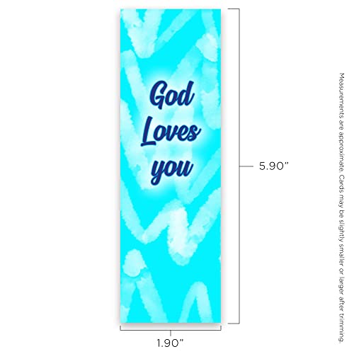 God Loves You, Psalm 86:5, Bulk Pack of 25 Christian Bookmarks for Kids, Childrens Bible Verse Book Markers, Sunday School Prizes with Memory Verses, Scripture Gifts for Kids & Youth