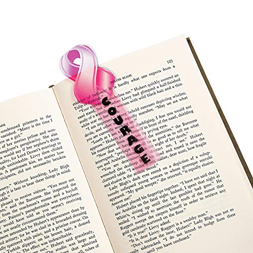 Fun Express - Pink Ribbon Poly Bookmark - Stationery - Bookmarks - Bookmarks - 48 Pieces