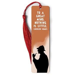 bookmarks metal ruler sherlock bookography holmes measure tassels bookworm for book markers lovers reading notebook bookmark bibliophile gift