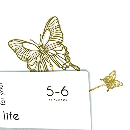 Metal Butterfly Bookmark for Teachers, Women, Book Marks Mothers Day, Christmas, Valentine's Day Gifts for Women, Girls, Readers, Book Lovers