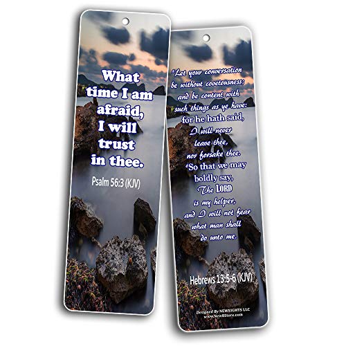 Bible Verses About Stress and Anxiety KJV Bookmarks (12-Pack) - Inspiring Scriptural Texts About How to Relieve Our Worries