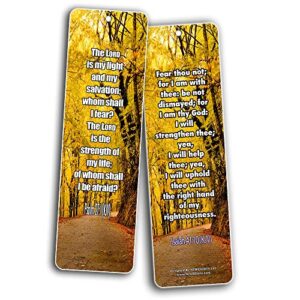 Bible Verses About Stress and Anxiety KJV Bookmarks (12-Pack) - Inspiring Scriptural Texts About How to Relieve Our Worries