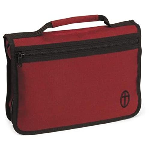 Wordkeeper Economy Canvas Bible Cover, Burgundy, Extra Large