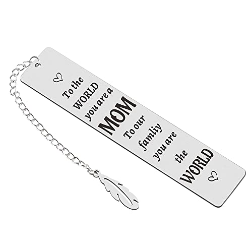 Mom Birthday Gifts from Daughter or Son Metal Bookmark with Leaf Chain Book Lover Personalized Gifts for Mom Bonus Mom Mother in Law New Mom for Christmas Mothers Day Gifts