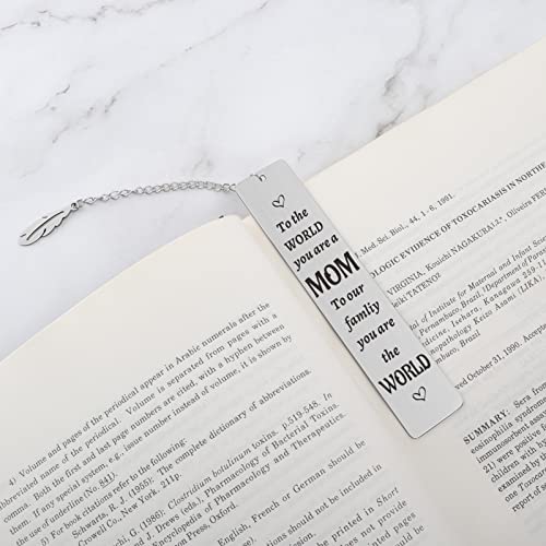 Mom Birthday Gifts from Daughter or Son Metal Bookmark with Leaf Chain Book Lover Personalized Gifts for Mom Bonus Mom Mother in Law New Mom for Christmas Mothers Day Gifts