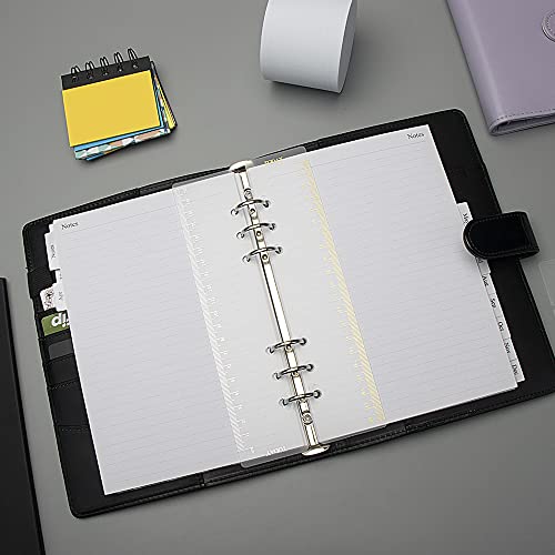 10pcs A5 Bookmark Ruler Gold/Silver Stamping Binder Divider Straight Ruler Page Markers Today Page Finders PP Ruler Bookmark for 6-Rings Planner Notebook Handbook Bookmarks