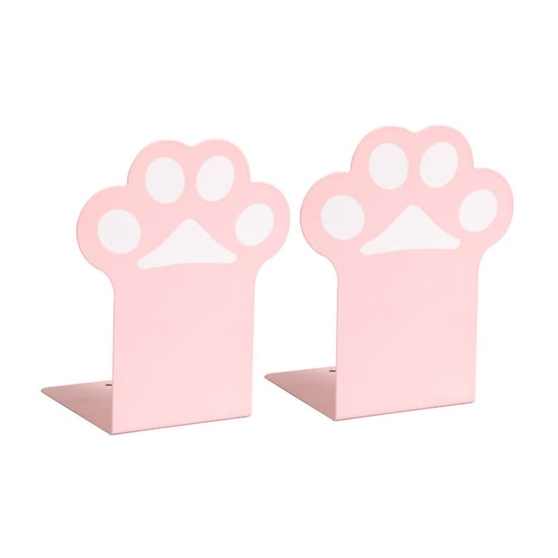 VREF Sujetalibros, Sujetalibros， 2PCS Cute Paw Book Stand Holder Shelf Desktop Bookends for Kid Child Student 5.67x4.06 inches Sujetalibros para estanterías