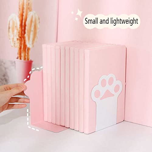 VREF Sujetalibros, Sujetalibros， 2PCS Cute Paw Book Stand Holder Shelf Desktop Bookends for Kid Child Student 5.67x4.06 inches Sujetalibros para estanterías