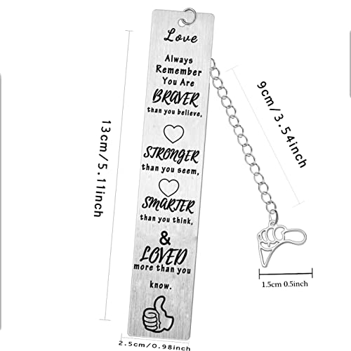 Inspirational Metal Bookmark for Book Lover Inspirational Gifts Bookmark for Daughter Son Niece Nephew Encouragement Birthday Bookmark Present for Girls Boys