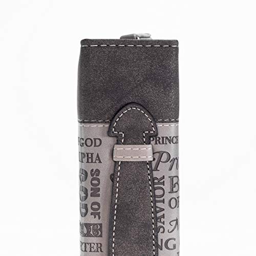 Divinity Boutique Bible Business Report Cover (25716) | 8.25" x 5.50" x 1", Black/Gray, Medium