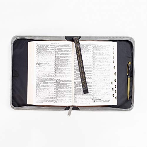 Divinity Boutique Bible Business Report Cover (25716) | 8.25" x 5.50" x 1", Black/Gray, Medium