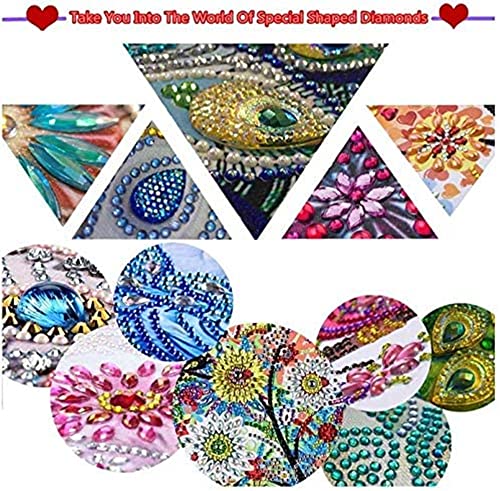 Cat Butterfly Bookmark with Diamond - pigpigboss 2 Pieces Bookmark Diamond Painting Kit Leather Bookmark Diamond Dots Art with Tassel for Student Adult Graduation Gift (21 x 6 cm)