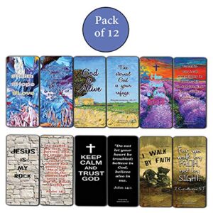 Favorite Bible Verses Bookmarks How Great is Our God Bookmarks (12 Pack) - Collection of Inspiring and Motivational Bible Verses - Scripture Cards Variety Bulk Buy - Sunday School Baptism Rewards