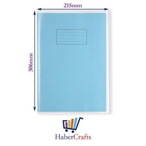 A4 Book Cover Plastic Exercise Book Covers Clear School Notebook Protector Cover Film Transparent Jacket Protective Sleeve Books 30cm x 21cm (A4 Size - Pack of 9)