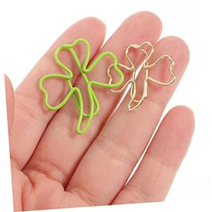 NOLITOY 45 Pcs Clover Paper Clip Metal Folder Colored Paper Clips Photo Binder Rustproof Paper Bookmark Clips Decorative Paper Clips Creative Paper Clip Note Clips Bookmark Clips Gift Mini