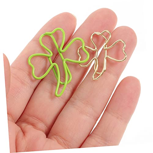 NOLITOY 45 Pcs Clover Paper Clip Metal Folder Colored Paper Clips Photo Binder Rustproof Paper Bookmark Clips Decorative Paper Clips Creative Paper Clip Note Clips Bookmark Clips Gift Mini