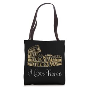 i love rome italy souvenir gifts present from rome tote bag