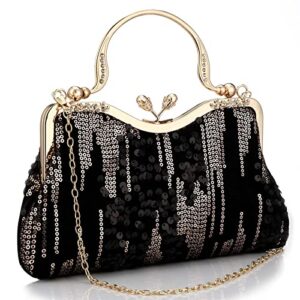 simcat evening bag wedding party clutch purses for women large handbag vintage sequin beaded design