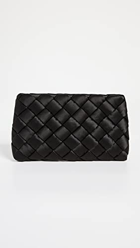 Loeffler Randall Women's Woven Puff Clutch, Black, One Size