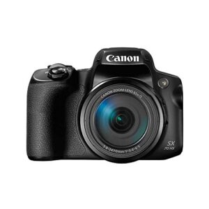 canon powershot sx70 20.3mp digital camera 65x optical zoom lens 4k video 3-inch lcd tilt screen (black)