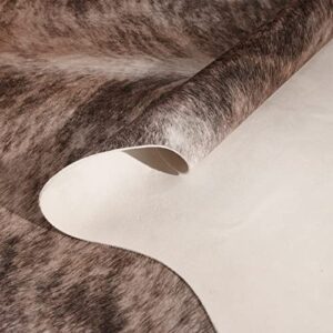 LYENDOS Faux Cowhide RugLarge Size 5.2 x 6.2 Feet, Cowhide Rug for Home Decor,Retro Modern Style, Thickened, Non-Slip