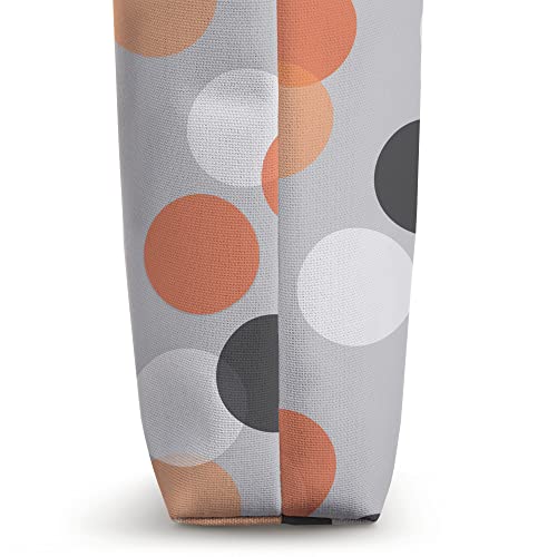 Aesthetic Dot Pattern in Black, Orange and Gray Tote Bag