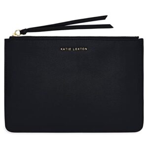 katie loxton isla womens medium vegan leather clutch purse pouch black