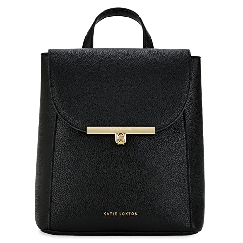 KATIE LOXTON Dani Womens Vegan Leather Convertible Strap Top Handle Handbag Purse Backpack Black