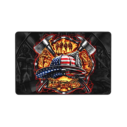 American Firefighter Flag Carpet for Bedroom Carpet Flannel Decorative Carpets Indoor Modern Plush Area Rugs Customizable Non-Slip Rug